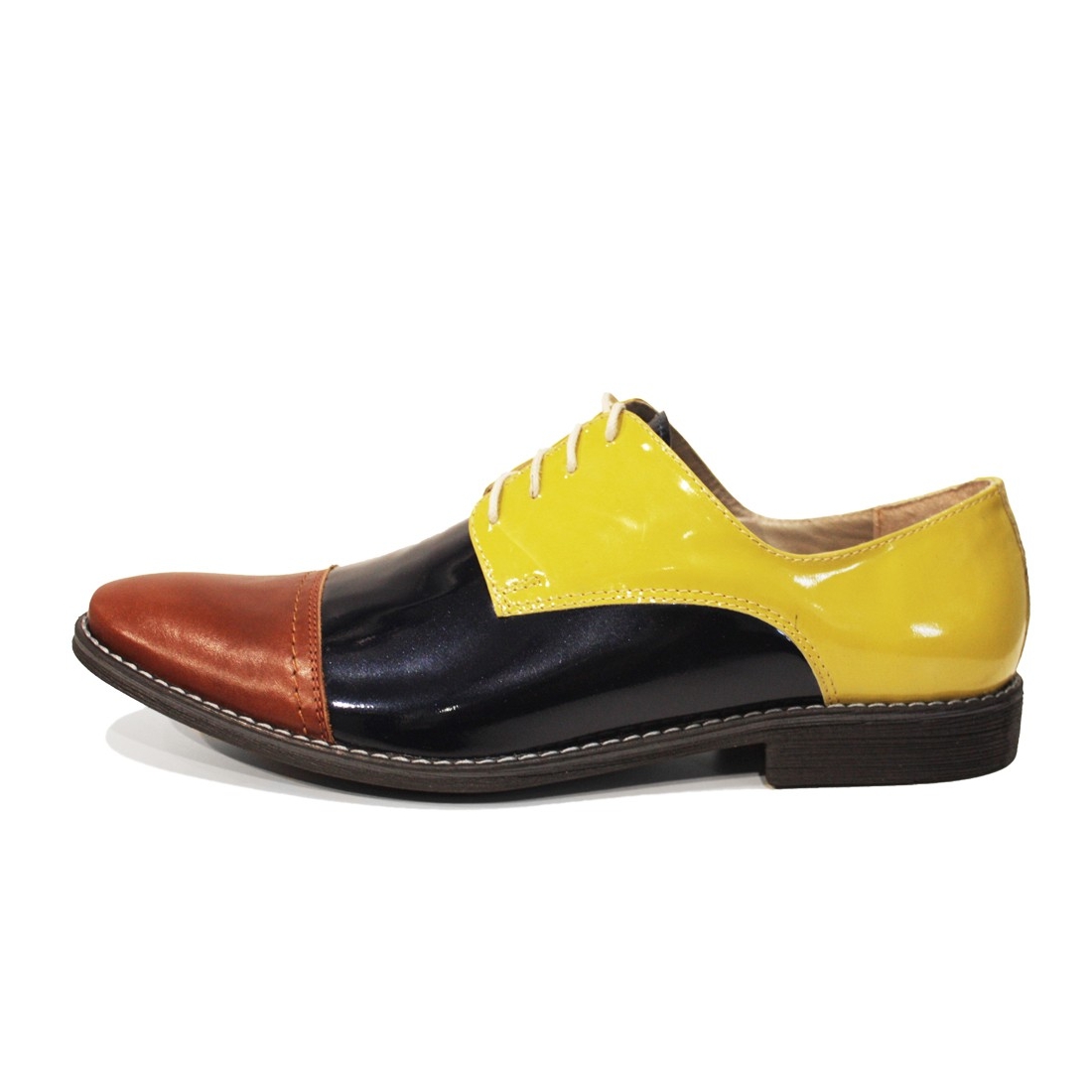 Modello Fiko - Colorful Lace-Up Oxfords Dress Shoes - Cowhide Patent ...